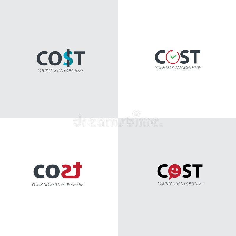 Initial Letter Cost Design Logo Stock Illustration - Illustration of ...