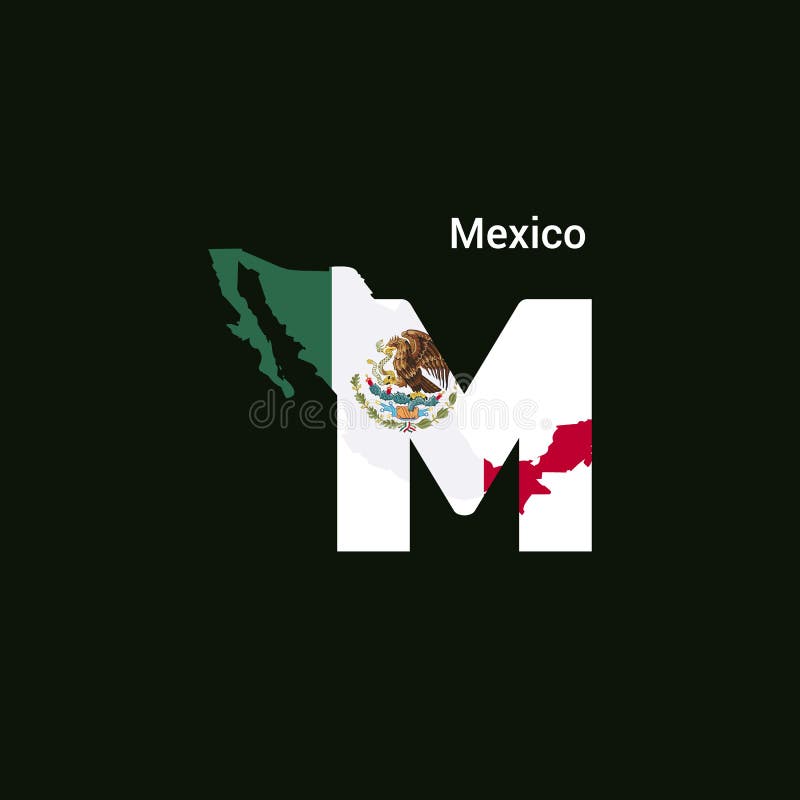 Initial Letter Country with Map and Flag Stock Vector - Illustration of ...