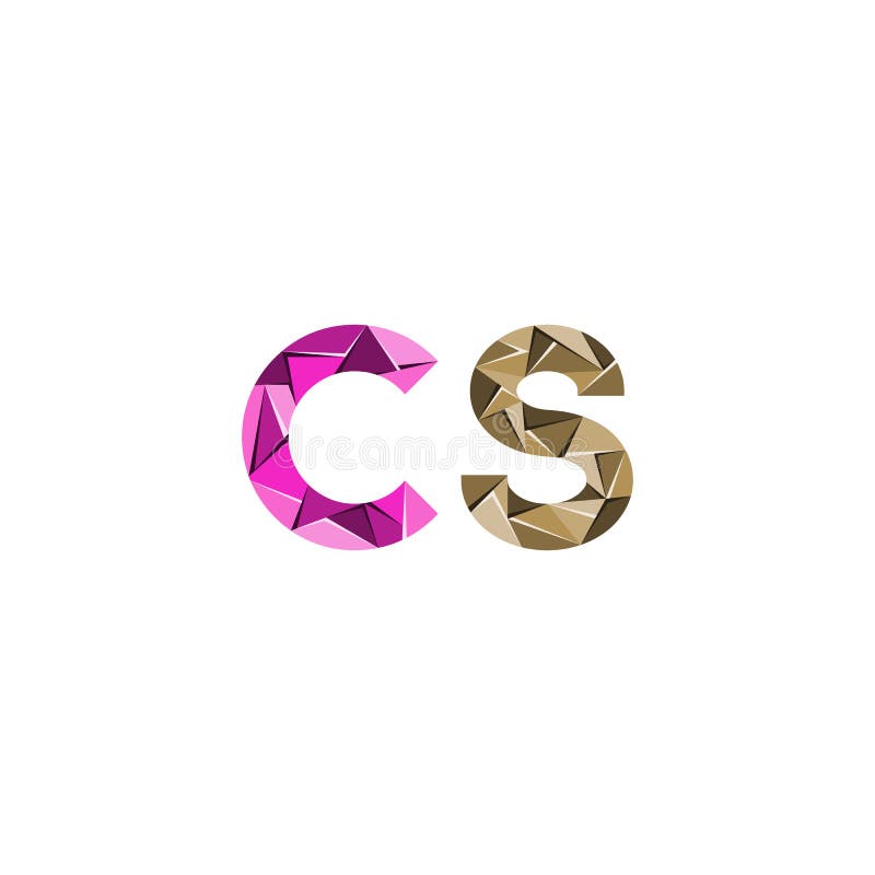 Initial Letter Cs Abstract Triangle Logo Vector Stock Vector ...
