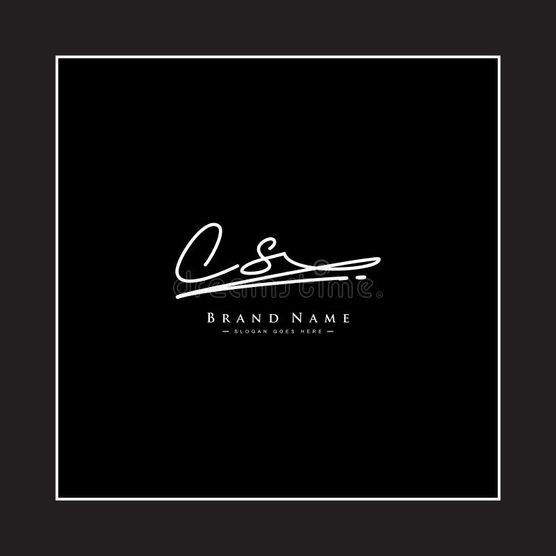 Initial Letter CS Vector Logo Template in Handwritten Signature Style ...
