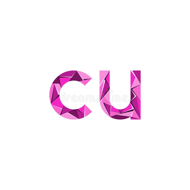 Initial Letter Cu Abstract Triangle Logo Vector Stock Vector ...