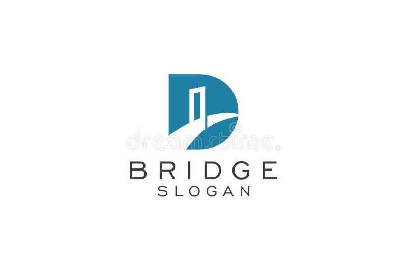 Initial Letter D Bridge Logo Icon Vector Logo Design Stock Vector ...