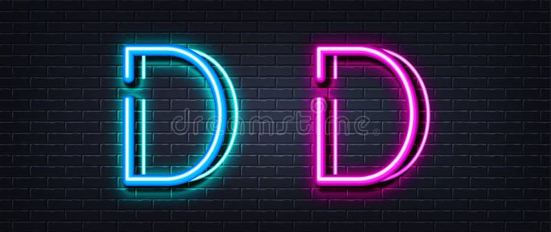 Letter D Neon Stock Illustrations – 569 Letter D Neon Stock ...