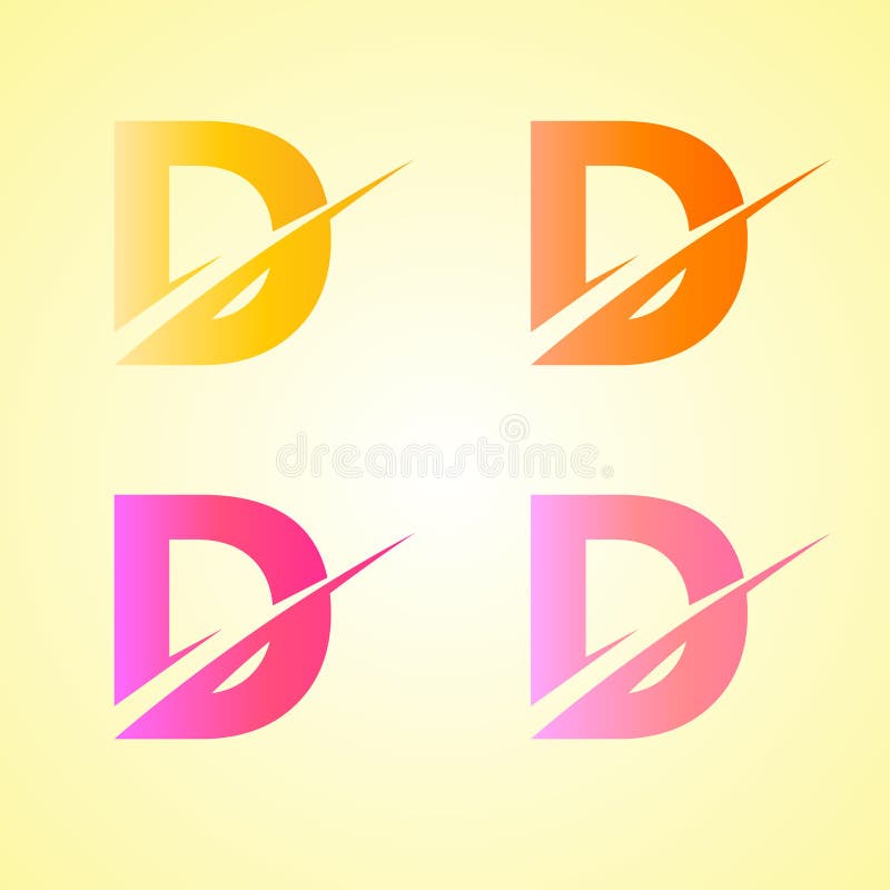Initial Letter D Logo Design. Golden Color Stock Vector - Illustration ...