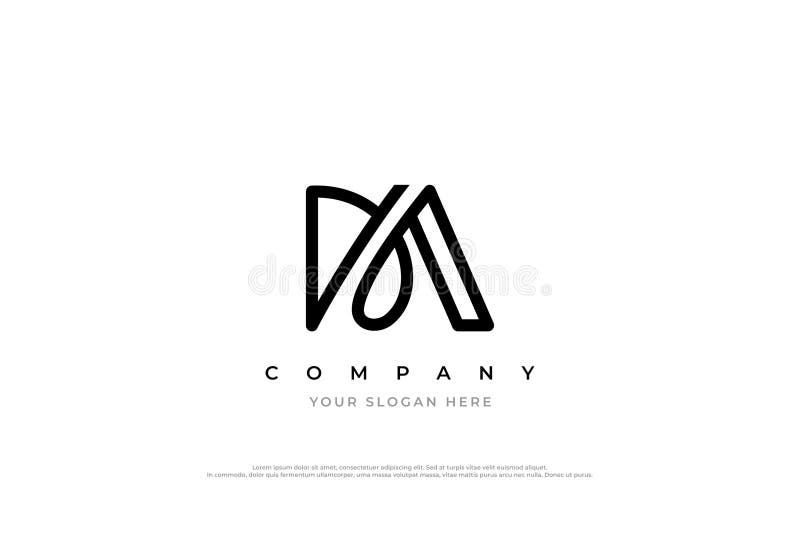Initial Letter DA Logo Design Stock Vector - Illustration of logo ... Initial Letter DA Logo Design Stock Vector - Illustration of logo ...
