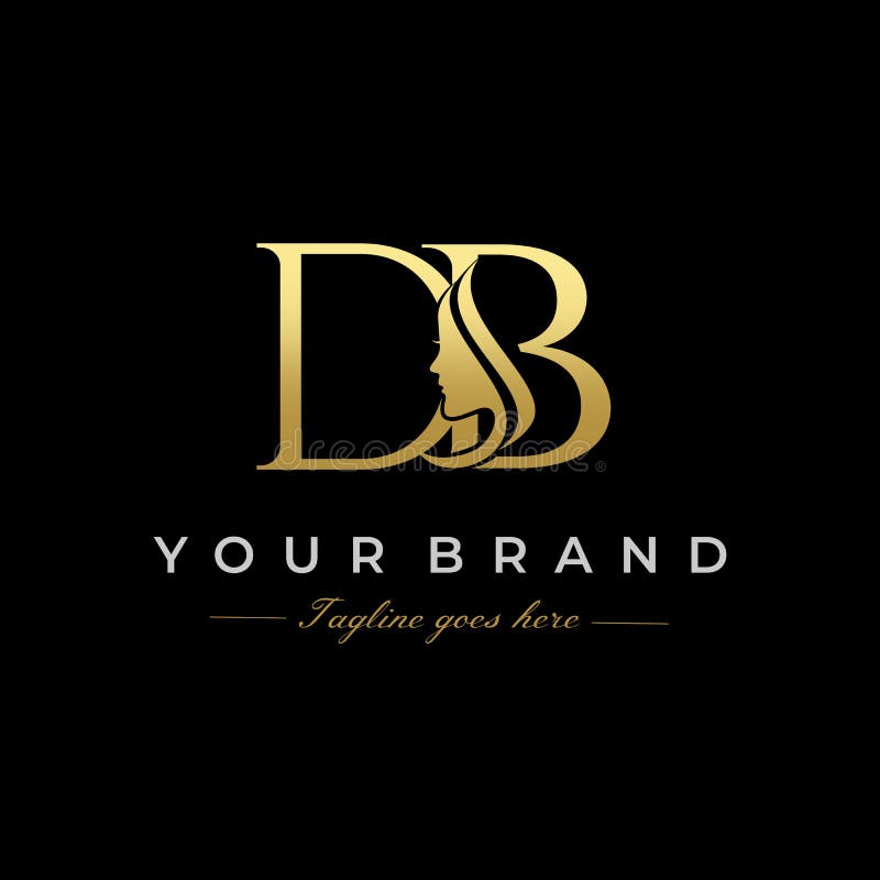 Initial Letter DB Beauty Face Logo Design Vector Stock Vector ...