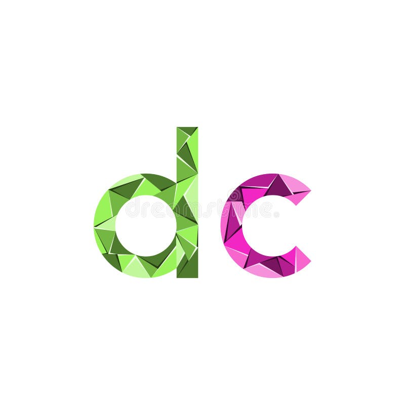 Initial Letter Dc Abstract Triangle Logo Vector Stock Vector ...