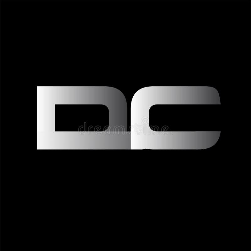 Initial Letter DC Uppercase Modern and Simple Logo Linked White Colored ...