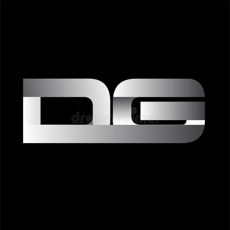 Initial Letter DG Uppercase Modern and Simple Logo Linked White Colored ...