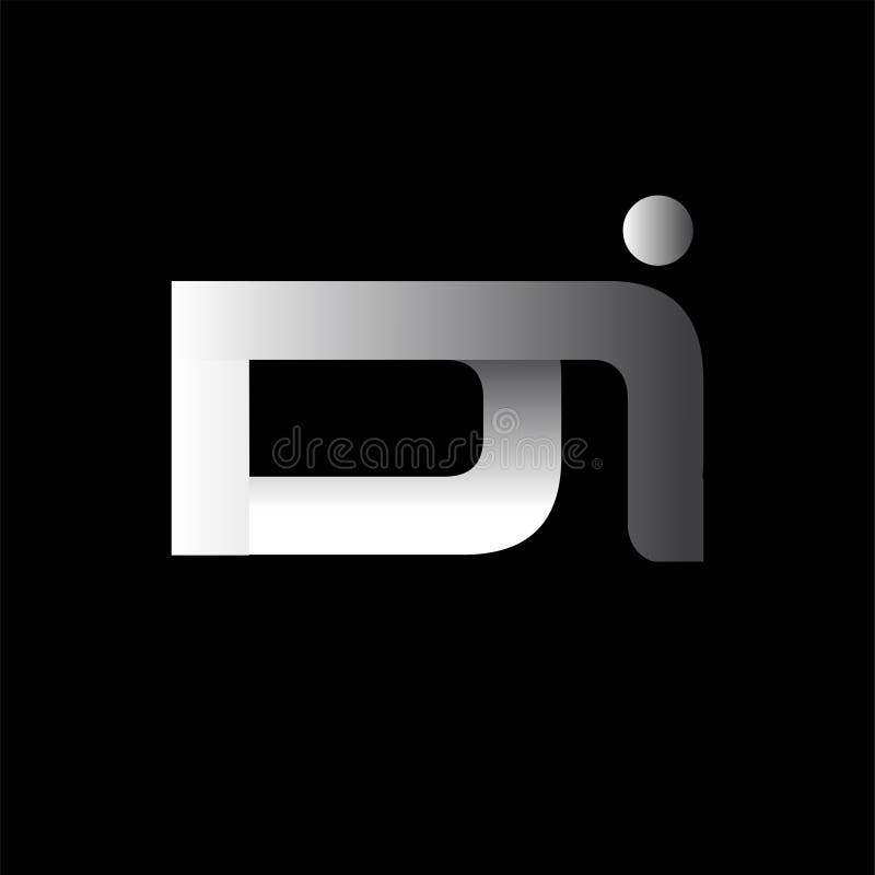 Initial Letter DI Uppercase Modern and Simple Logo Linked White Colored ...