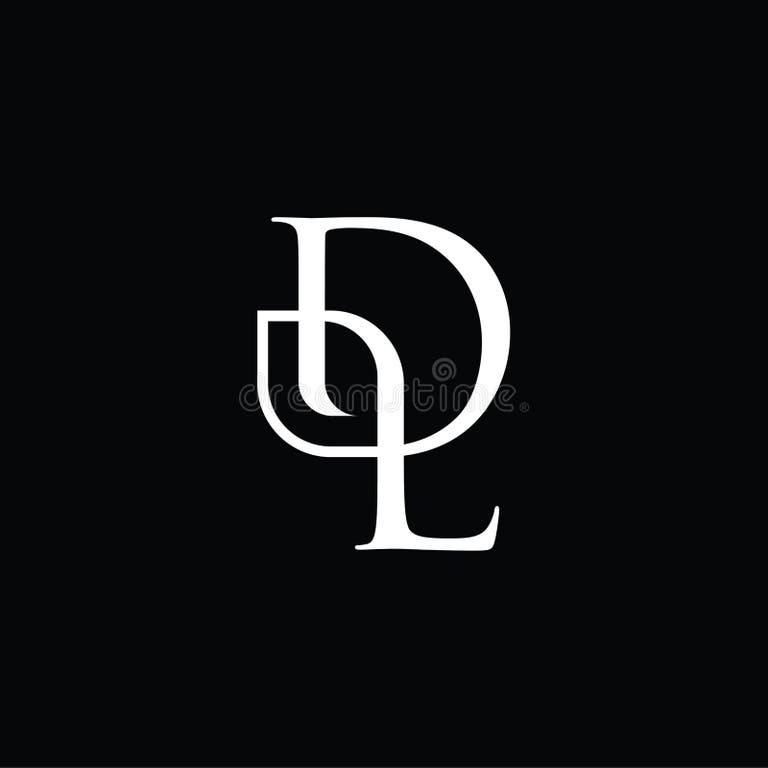 Initial Letter DL Serif Font Logo Design Graphic Vector Icon Stock ...