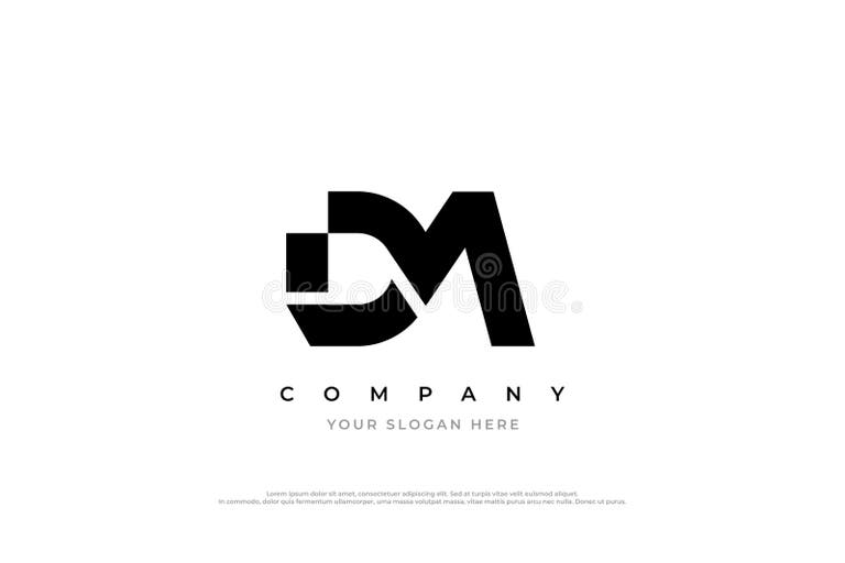 Letter Dm Logo Design Stock Illustrations – 1,223 Letter Dm Logo Design ...