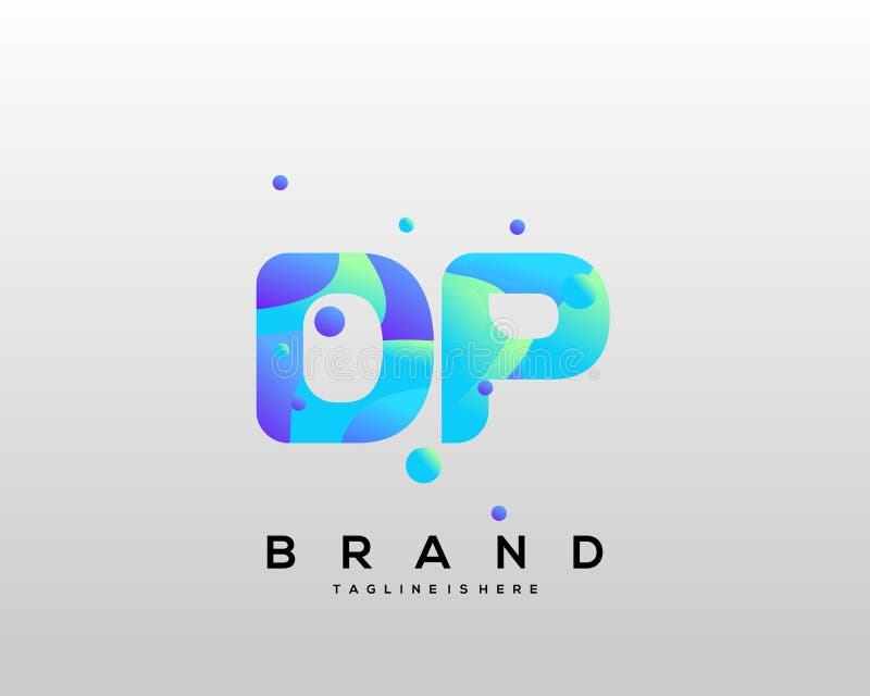 Letter Dp Colorful Geometric Logo Stock Vector - Illustration of emblem ...