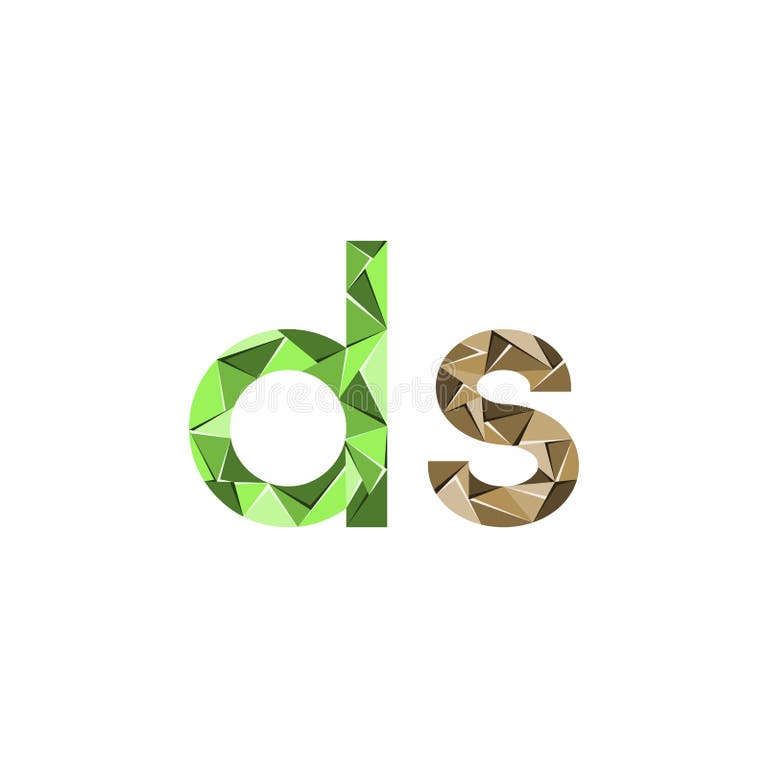 Initial Letter Ds Abstract Triangle Logo Vector Stock Vector ...
