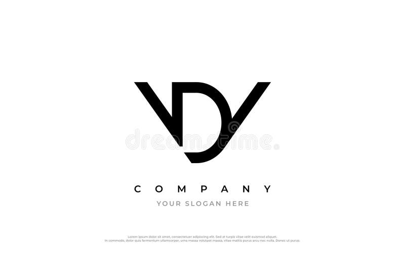 Letter DV or VD Monogram Logo Design Stock Vector - Illustration of ...