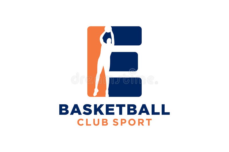 Initial Letter E Basketball Logo Icon. Basket Ball Logotype Symbol ...