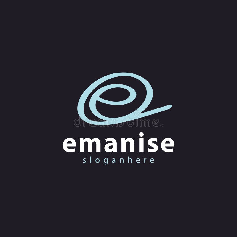 Initial Letter E for Business Branding Logo Design. Stock Vector ...