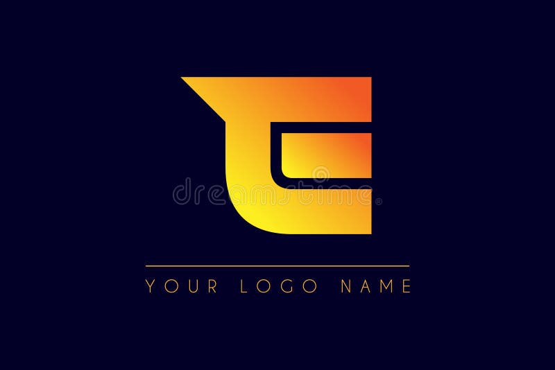Initial Letter E Font with Gradient Color Icon Logo Design Illustration ...
