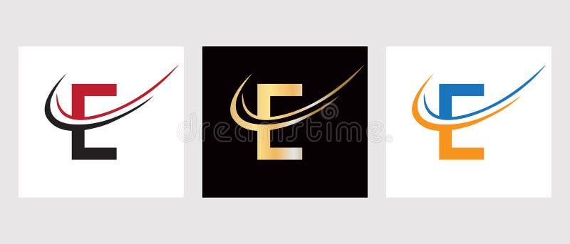 Initial Letter E Logo Design Template. Monogram E Letter Logotype ...