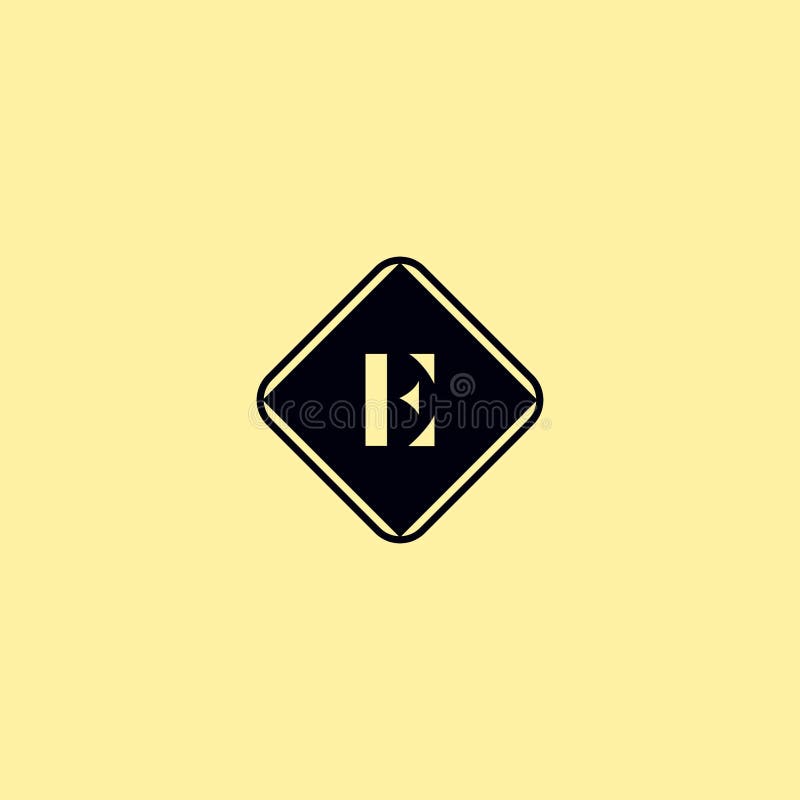 Initial Letter E Square Shape Vector Monogram Logo Stock Vector ...
