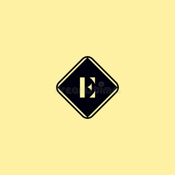 Initial Letter E Square Shape Vector Monogram Logo Stock Vector ...