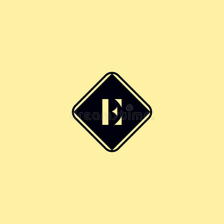 Initial Letter E Square Shape Vector Monogram Logo Stock Vector ...
