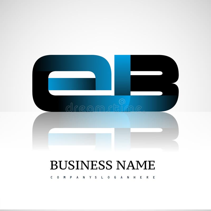 Initial Letter EB Uppercase Modern and Simple Logo Linked Blue and ...