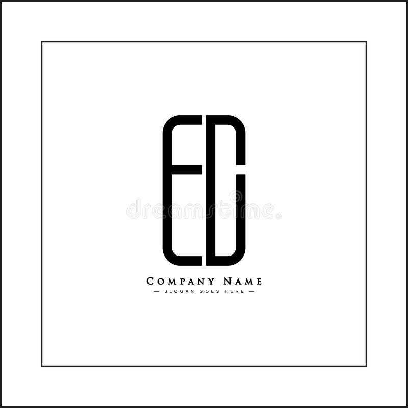 Initial Letter EC Logo - Simple Alphabet Logo Stock Vector ...