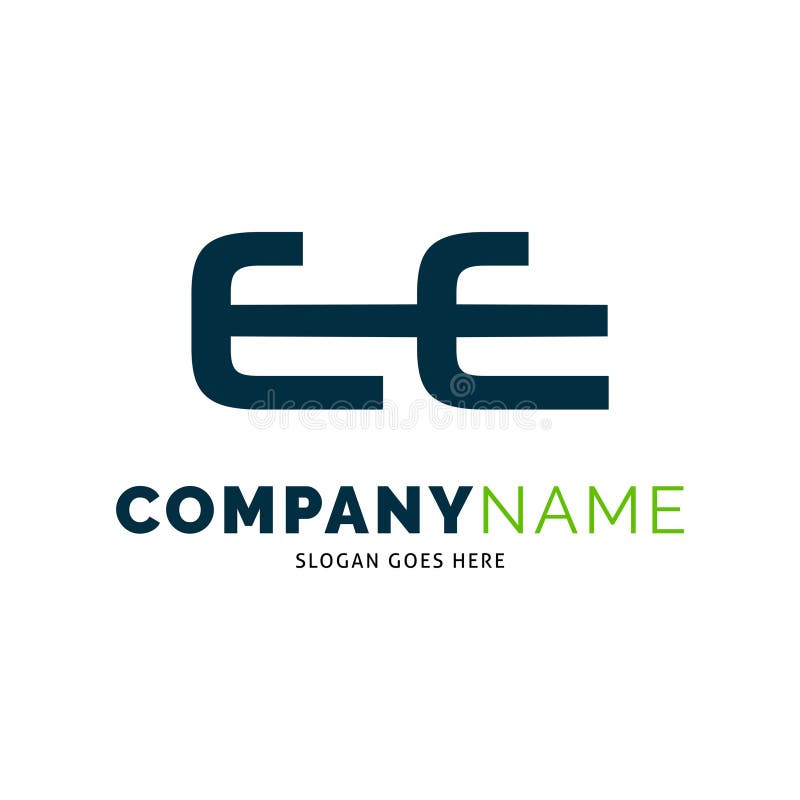Initial Letter EE Icon Vector Logo Template Illustration Design Stock ...