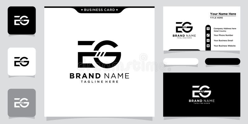 Initial Letter EG Logo Design Vector Illustration Stock Vector ...