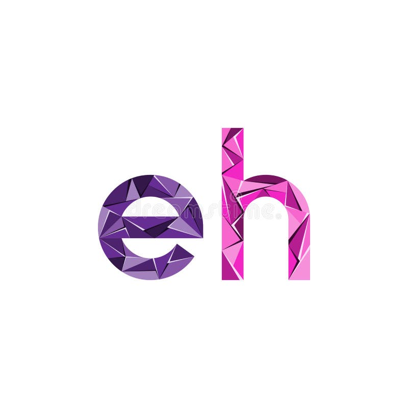 Initial Letter Eh Abstract Triangle Logo Vector Stock Vector ...