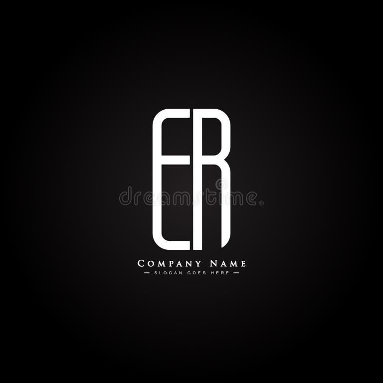 Initial Letter ER Logo - Simple Business Logo for Alphabet E and R ...