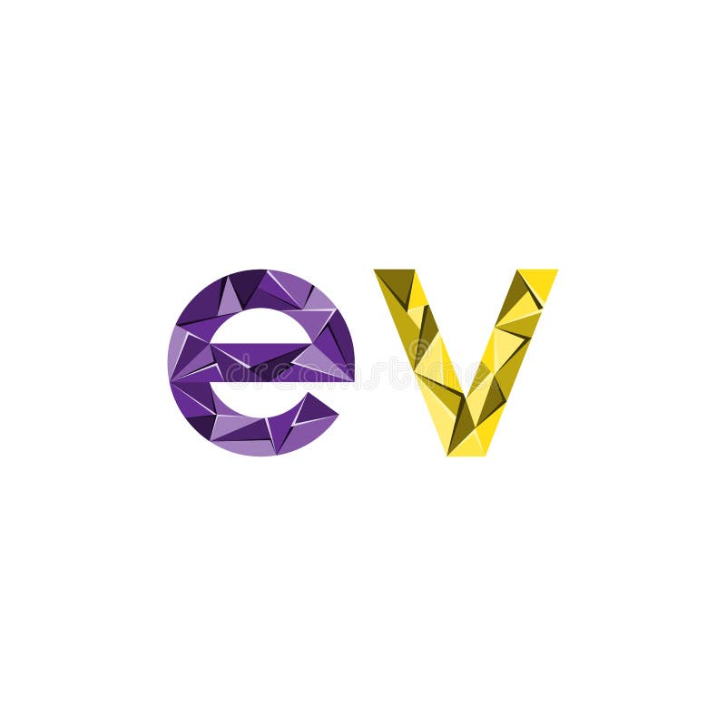 Initial Letter Ev Abstract Triangle Logo Vector Stock Vector ...