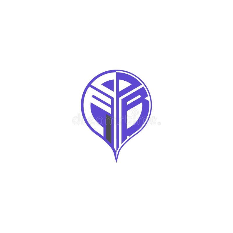 Initial Letter F B Modern and Unique Location Design Stock Vector ...