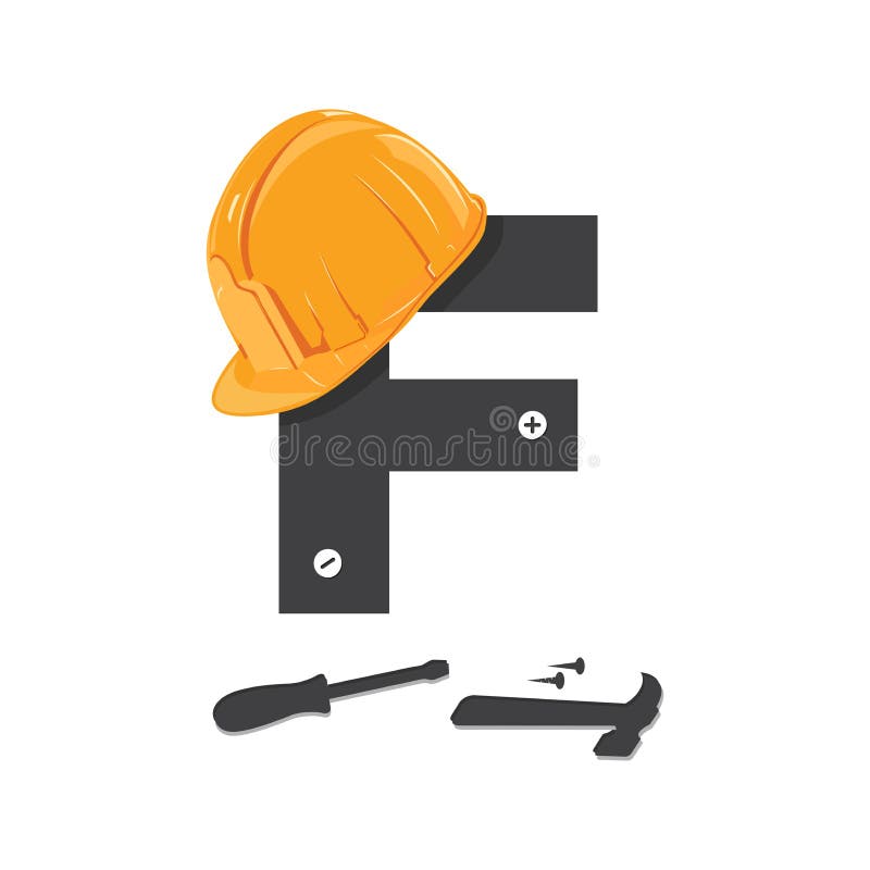 Initial Letter F Construction Logo Stock Vector - Illustration of brand ...