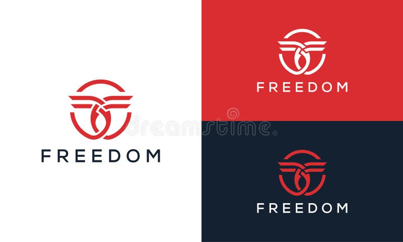 Initial Letter F FF Freedom Logo Design Inspiration Stock Illustration ...