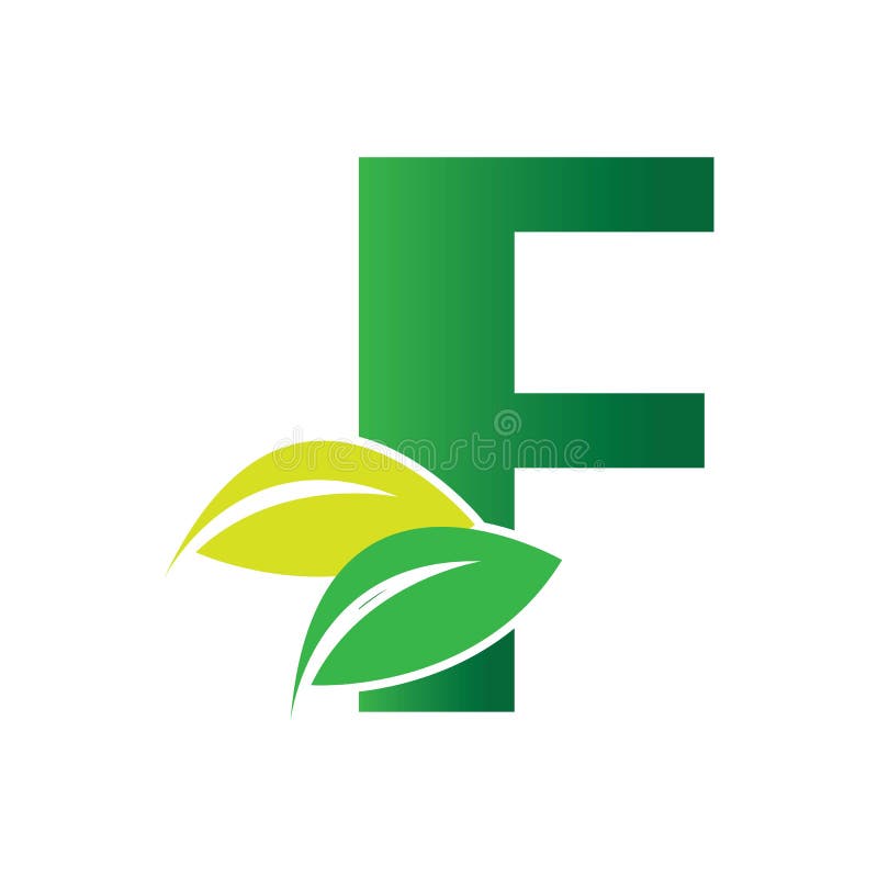 Initial Letter F with Leaf Logo,green Eco Leaf Letter F Logo Design ...