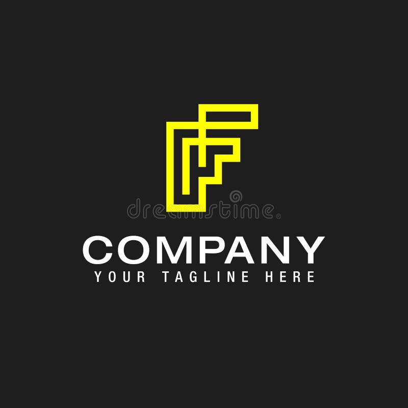 Initial Letter F Logo Line Design Template Vector Stock Vector ...