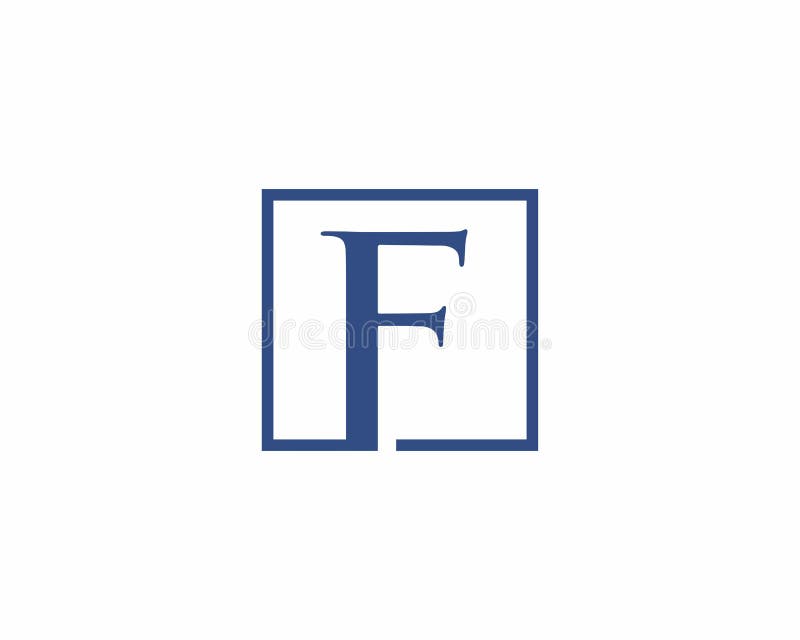 Initial Letter F with Square Logo Design Vector Stock Vector ...