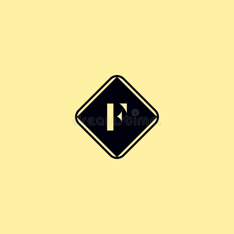 Initial Letter F Square Shape Vector Monogram Logo Stock Vector ...