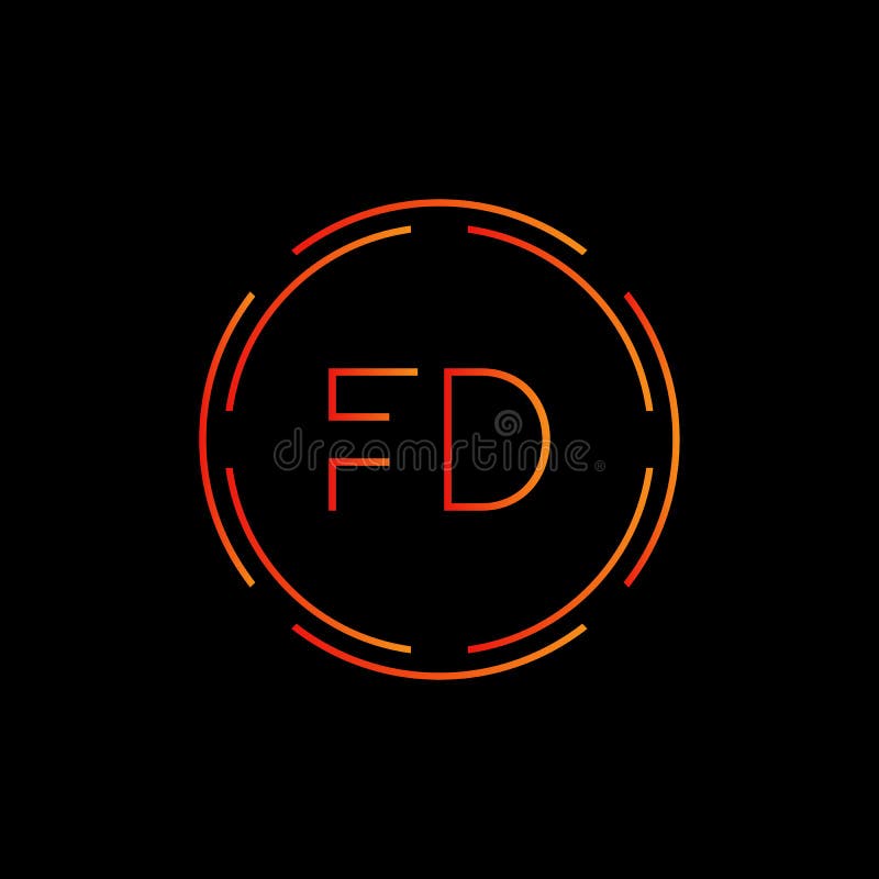 Initial Letter FD Logo Design Vector Template. Creative Linked ...
