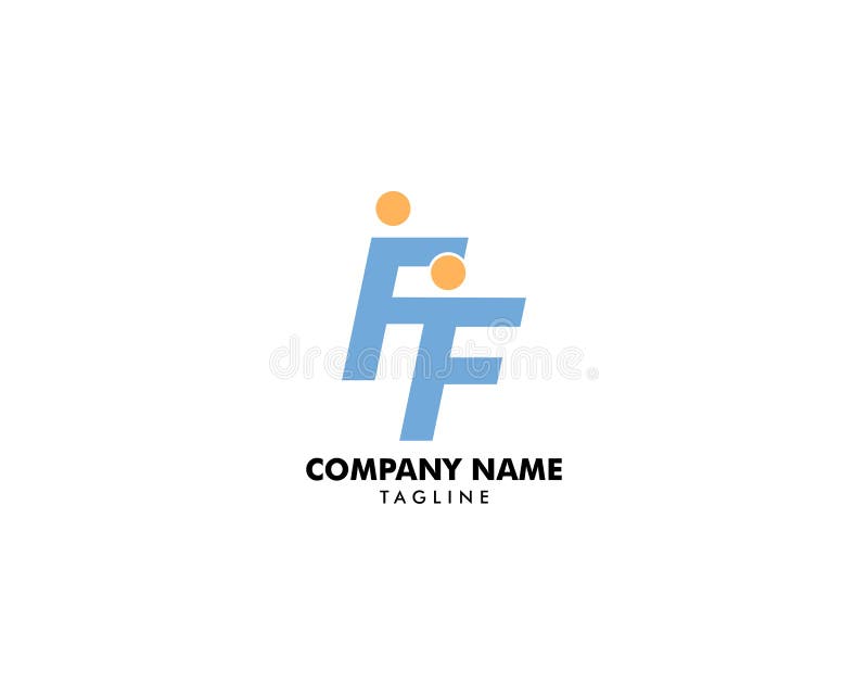 Initial Letter FF Logo with People Design Vector Stock Vector ...