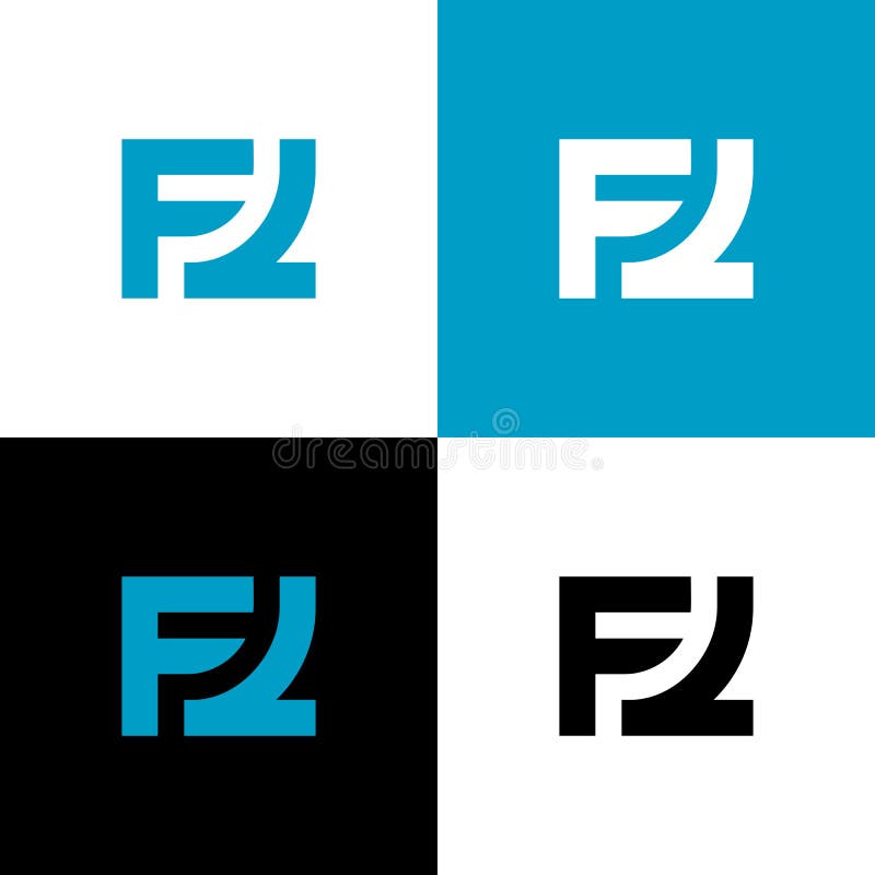 Initial Letter FL Monogram Logo Design, Square Shape Symbol, Vector ...