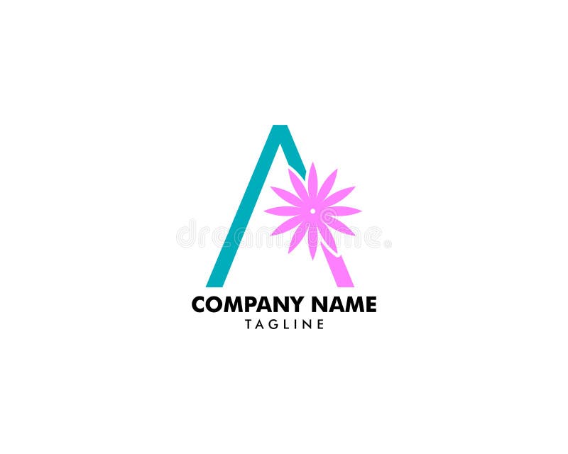 Initial Letter a Flower Logo Template Design Stock Vector ...
