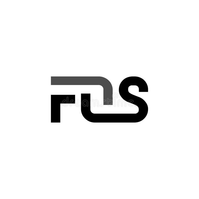 Initial Letter FOS Simple Logo Vector Stock Illustration - Illustration ...