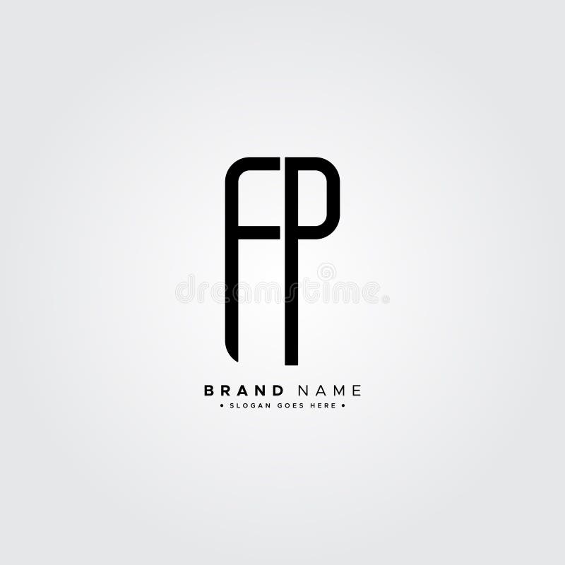 Initial Letter FP Logo - Simple Business Logo for Alphabet F and P ...
