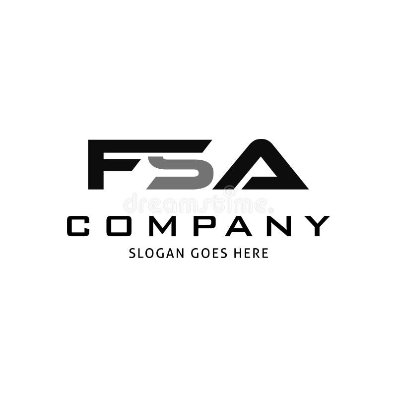 Initial Letter FSA Icon Vector Logo Template Illustration Design Stock ...