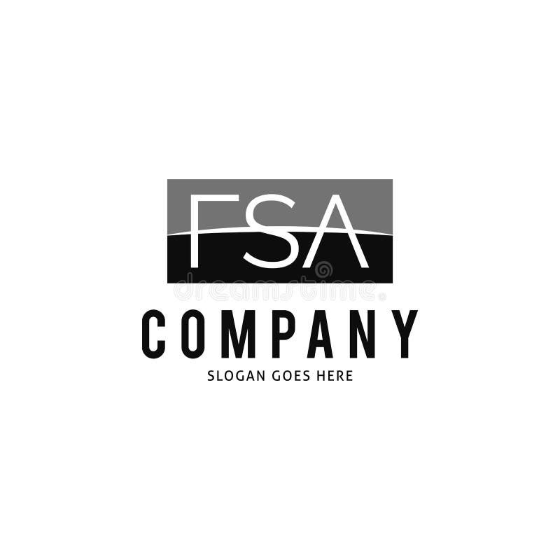 Initial Letter FSA Icon Vector Logo Template Illustration Design Stock ...