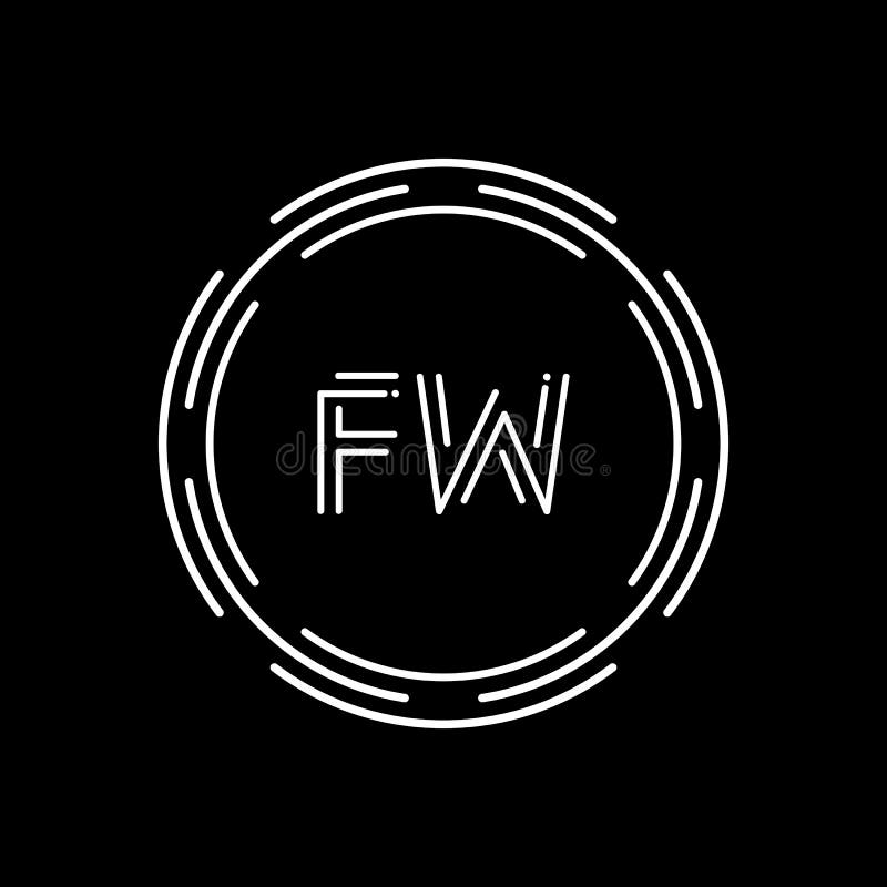Initial Letter FW Logo Design Vector Template. Creative Linked ...