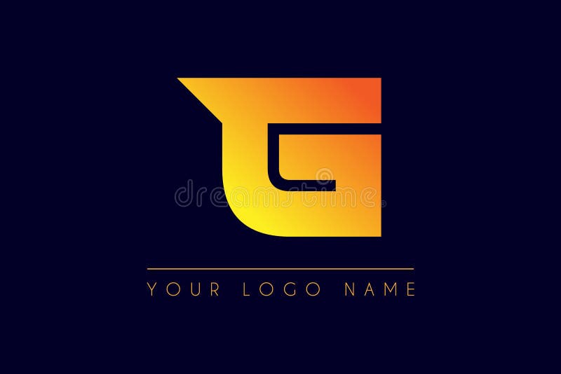 Initial Letter G Font with Gradient Color Icon Logo Design Illustration ...